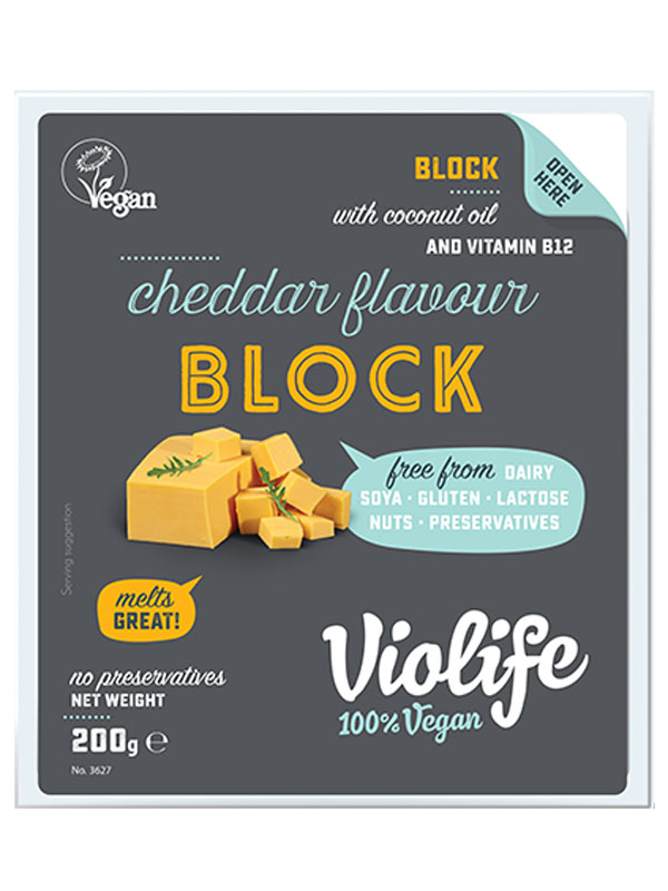 Cheddar Flavour Block 200g (Violife) | Healthy Supplies