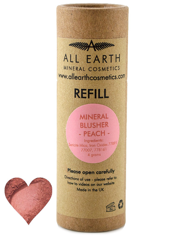 Mineral Blusher Peach, Refill 4g (All Earth Mineral Cosmetics ...