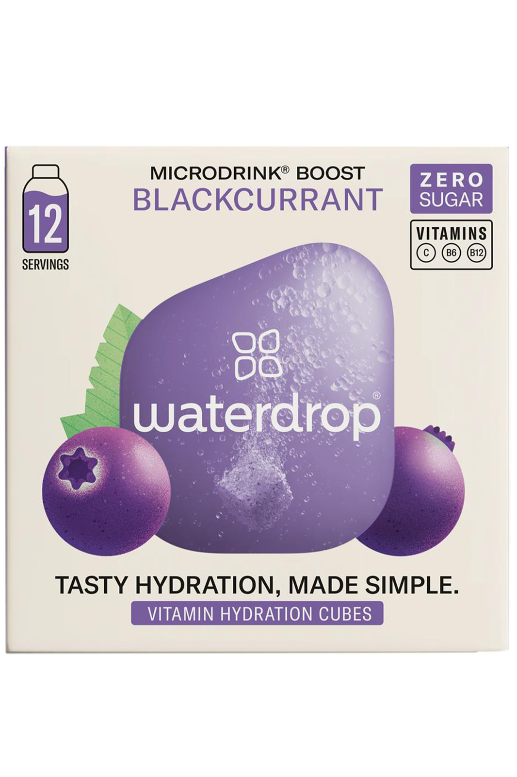 Blackcurrant Microdrink x 12 Hydration Cubes (Waterdrop) | Healthy Supplies