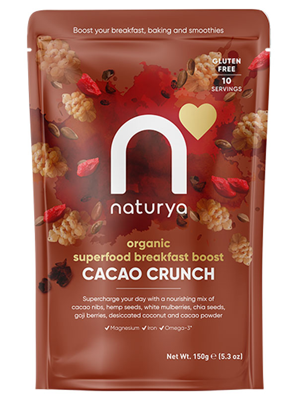 Organic Breakfast Boost Cacao Crunch 150g (Naturya) | Healthy Supplies