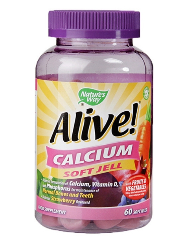 Alive! Calcium Soft Jell, 60 Soft Jells (Nature's Way) | Healthy Supplies