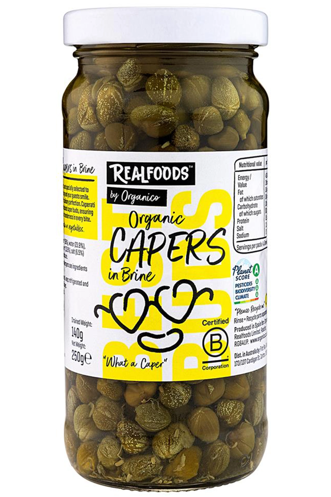Organic Capers 250g (Organico) | Healthy Supplies