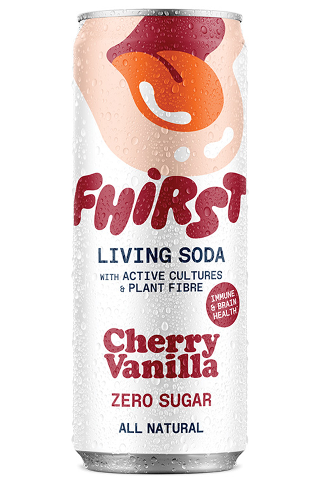 Cherry Vanilla Living Soda Probiotic and Prebiotic 330ml (FHIRST ...