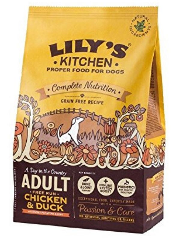 Chicken and Duck Dry Food for Dogs, Grain-Free 1kg (Lily's Kitchen ...