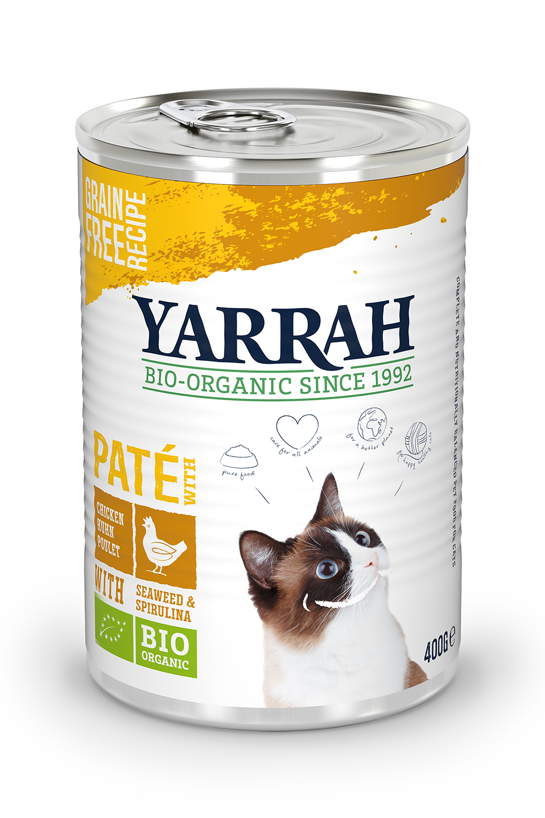 Organic Chicken Pate for Cats 400g (Yarrah) | Healthy Supplies