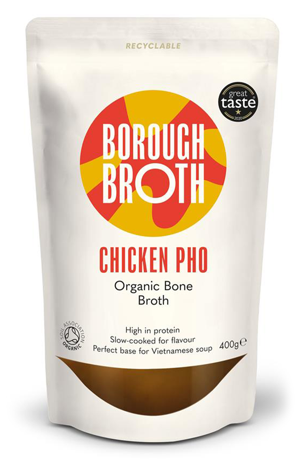 Organic Chicken Pho Broth 400g (Borough Broth) | Healthy Supplies