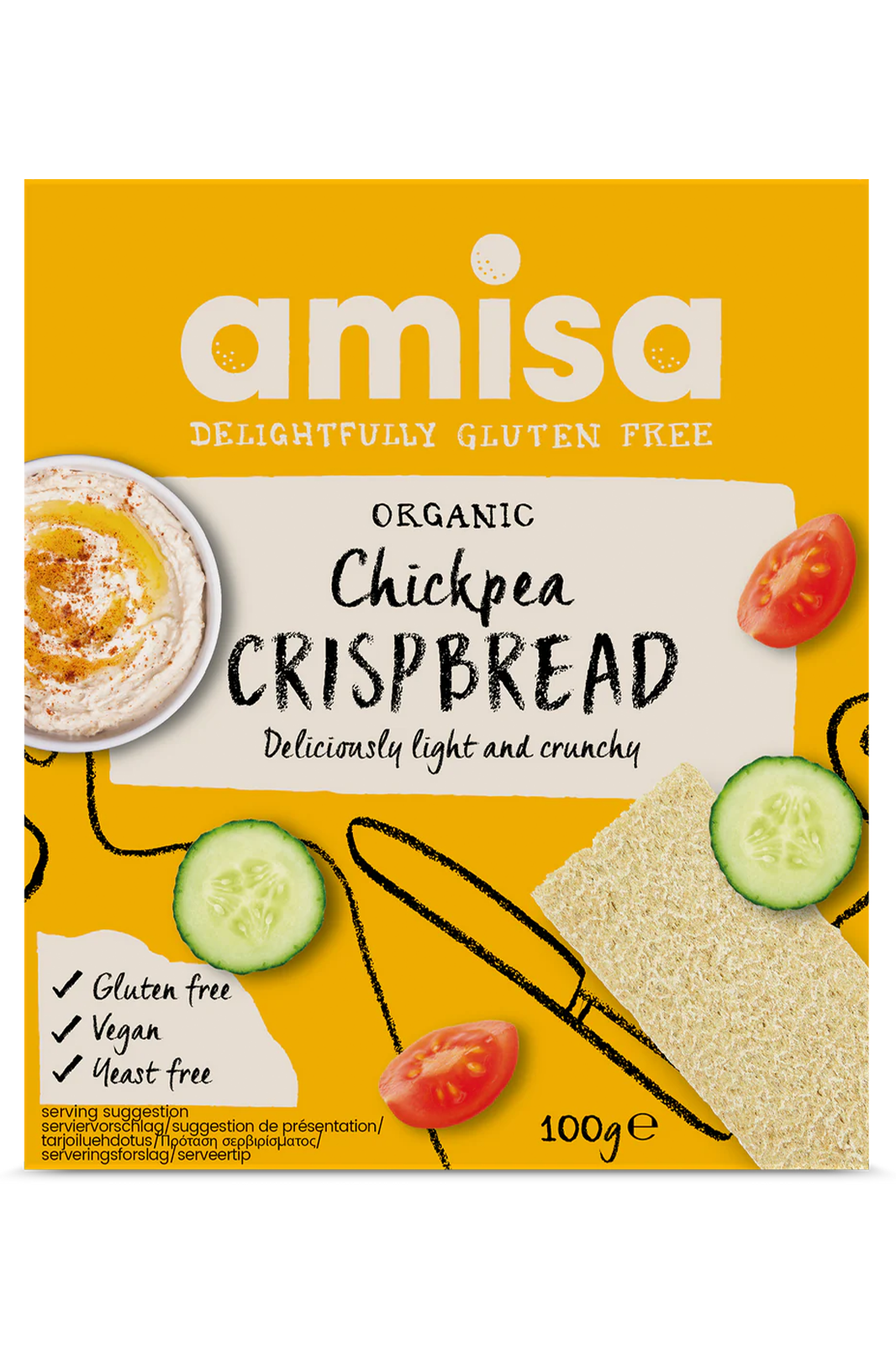Organic Gluten Free Chickpea Crispbread 100g (Amisa) | Healthy Supplies