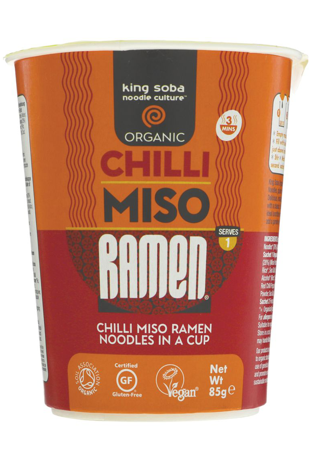 Organic Chilli Miso Ramen 85g (King Soba) | Healthy Supplies