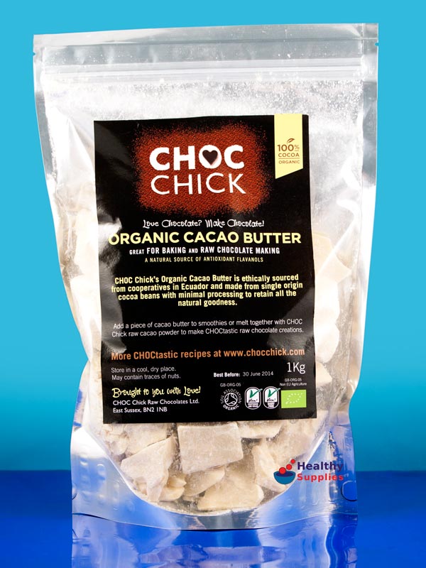 Raw Cacao Butter Pieces 1kg (Choc Chick) | Healthy Supplies