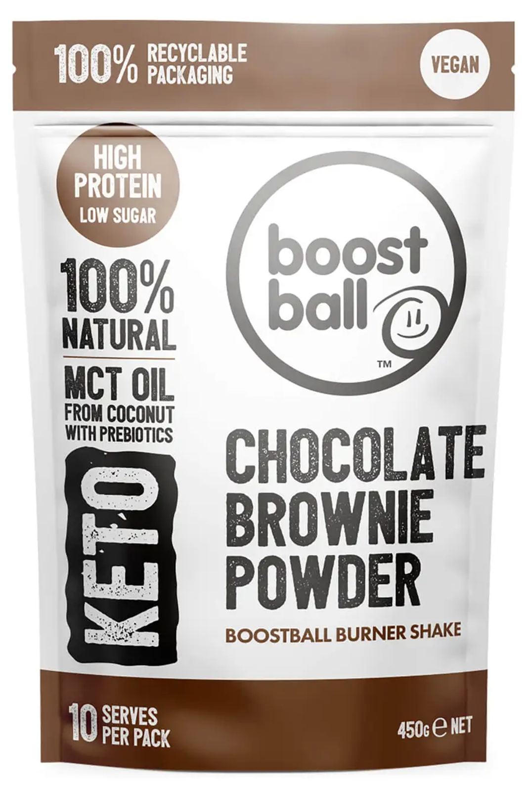 Chocolate Brownie Powder 450g (Boostball) | Healthy Supplies