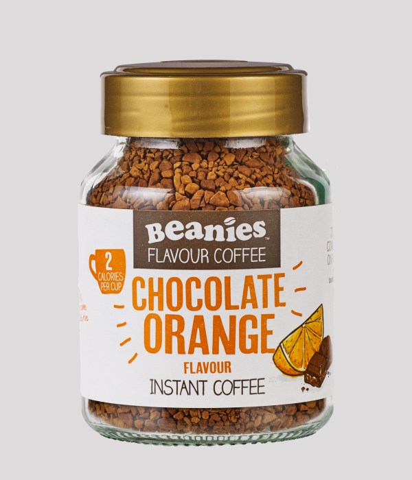 Chocolate Orange Flavoured Instant Coffee, 50g (Beanies Coffee ...