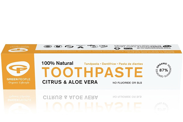 Citrus & Aloe Vera Fluoride-Free Toothpaste, Organic 50ml (Green People ...