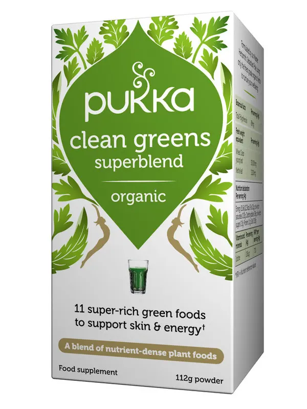 Organic Clean Greens Powder 112g (Pukka) | Healthy Supplies