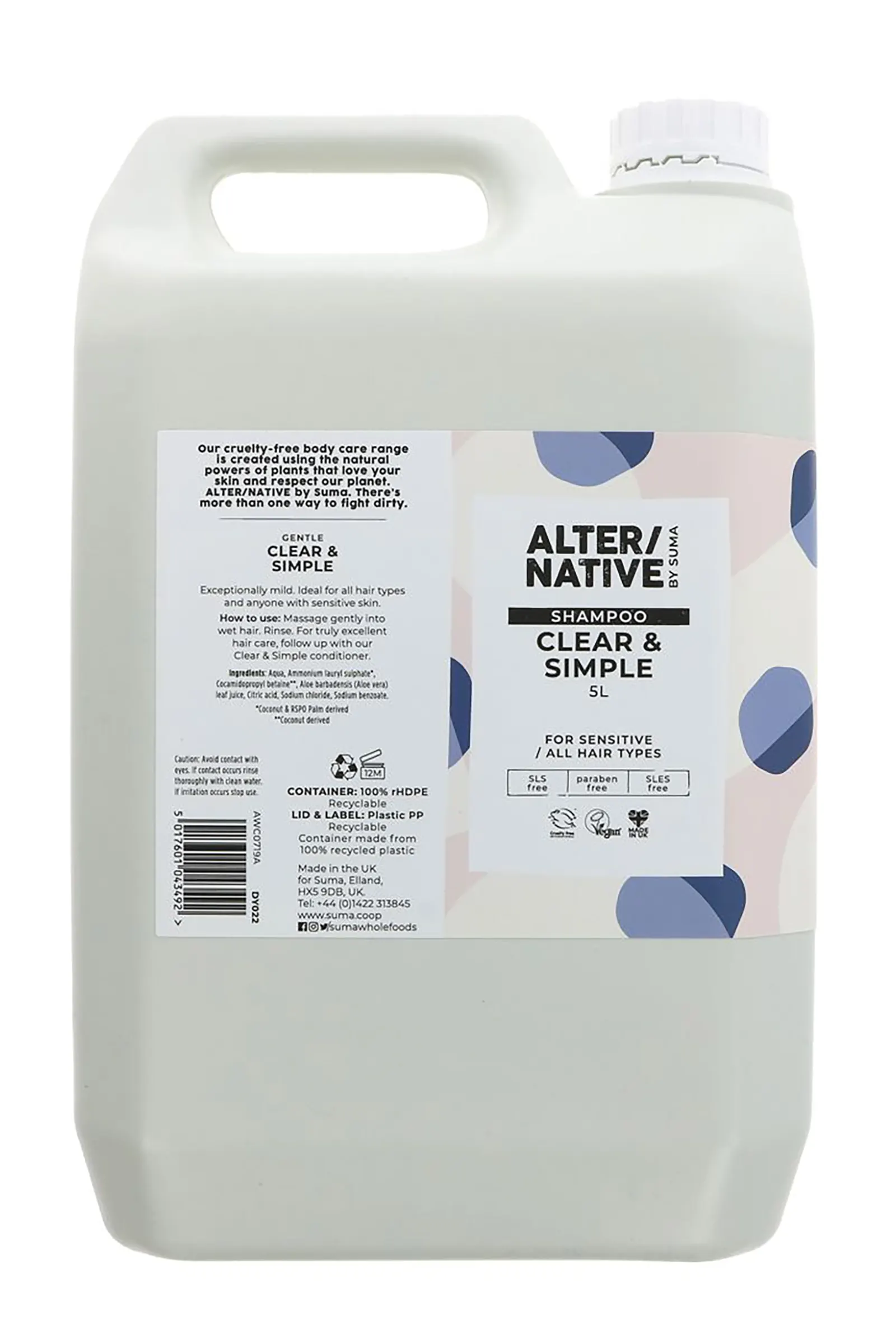 Clear and Simple Shampoo 5L (Alter/Native) | Healthy Supplies
