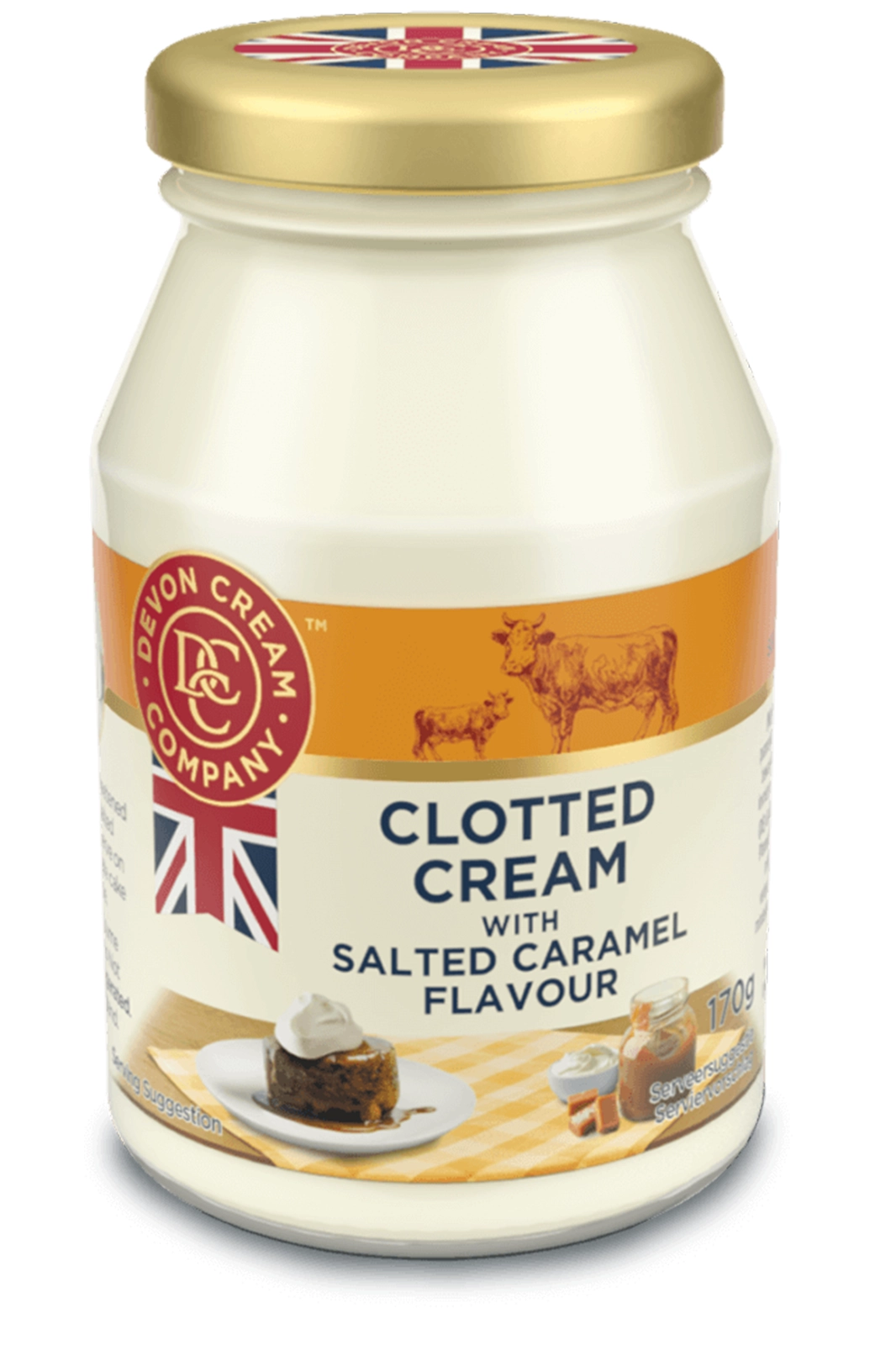 Clotted Cream with Salted Caramel Flavour 170g (Devon Cream Company ...