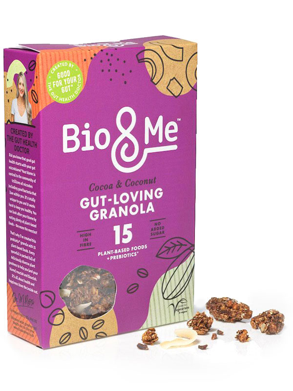 Cocoa & Coconut Prebiotic Granola 360g (Bio&Me) | Healthy Supplies