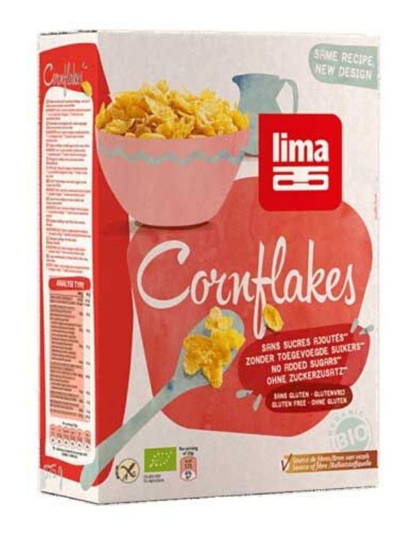Corn Flakes, Organic 375g (Lima) - HealthySupplies.co.uk. Buy Online.