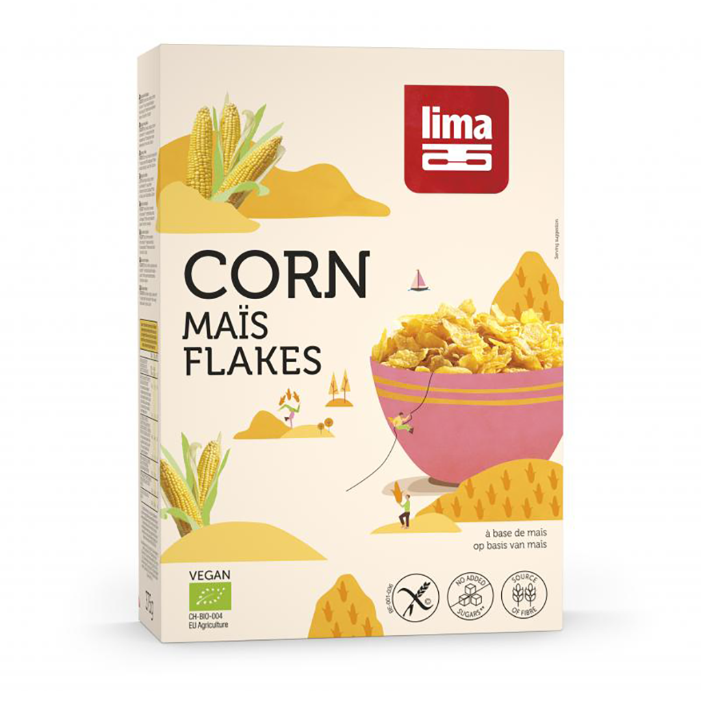 Corn Flakes, Organic 375g (Lima) | Healthy Supplies