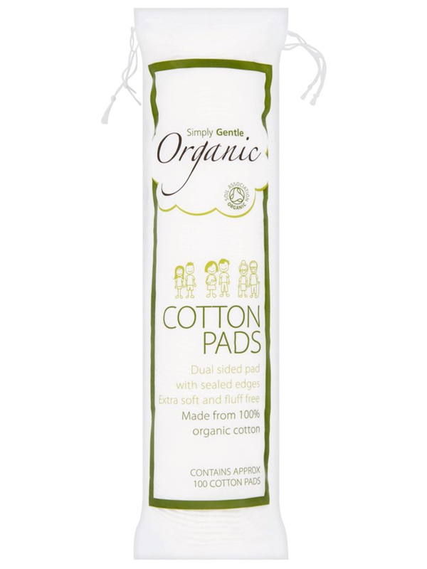 Organic Cotton Pads, 100 Pads (Simply Gentle) | Healthy Supplies