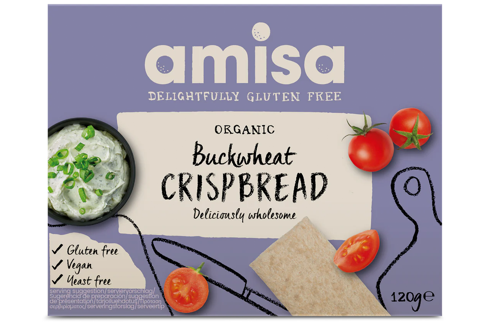 Organic Gluten Free Buckwheat Crispbread 120g (Amisa) | Healthy Supplies