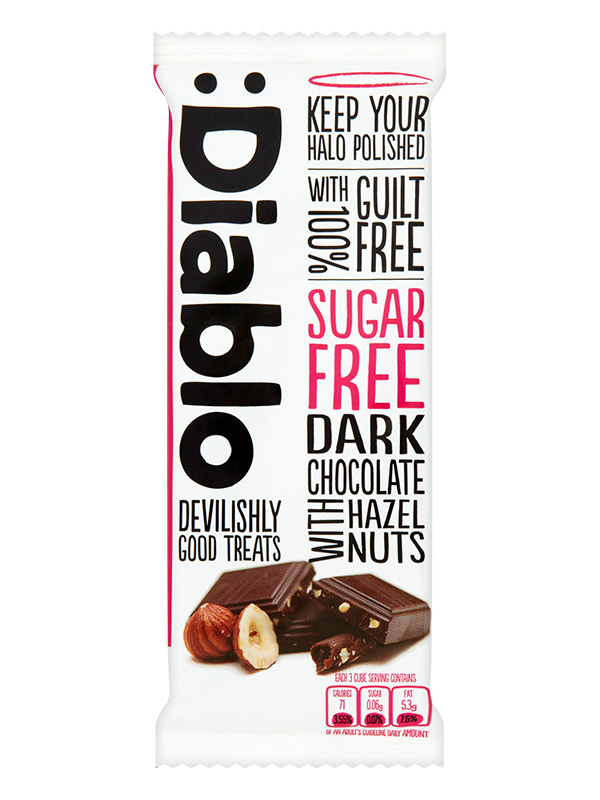 Dark Chocolate with Hazelnuts 85g (Diablo) | Healthy Supplies