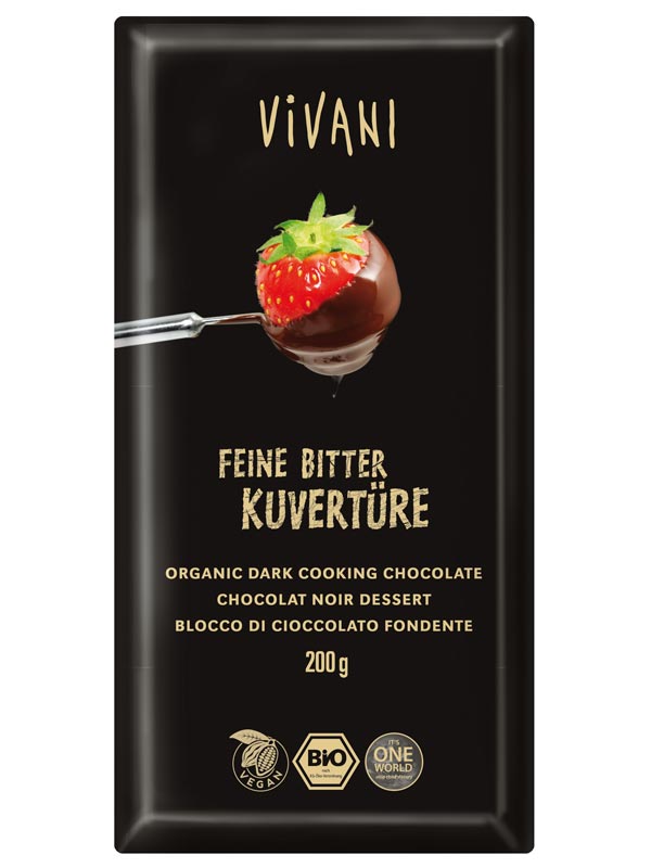 Vegan Dark Cooking Chocolate, Organic 200g (Vivani) | Healthy Supplies