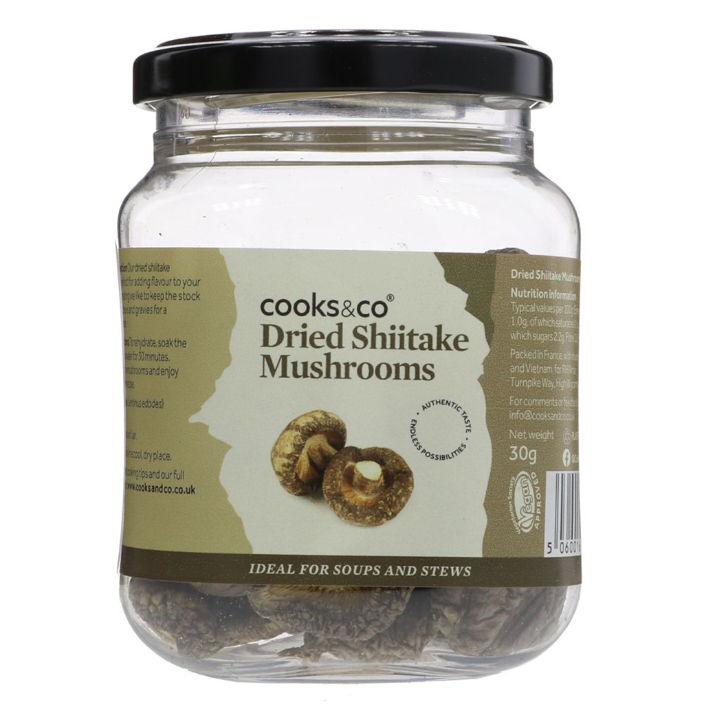 Dried Shii-Take Mushrooms 30g (Cooks and Co) | Healthy Supplies