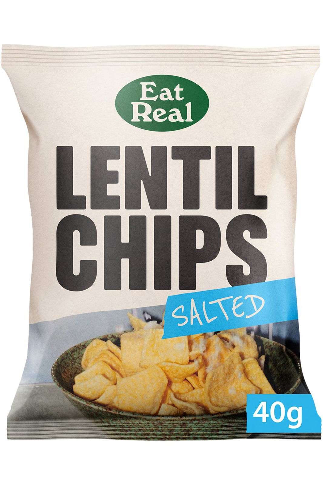 Lentil Chips Salted 40g (Eat Real) | Healthy Supplies