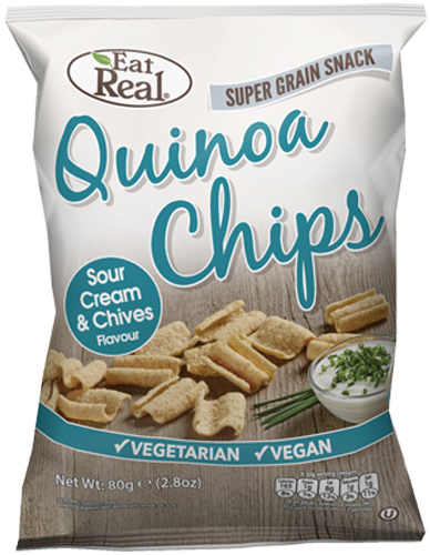 Quinoa Chips with Sour Cream & Chives 30g (Eat Real) | Healthy Supplies