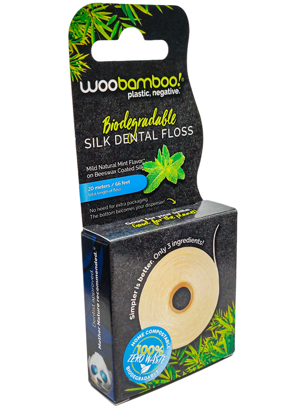 Biodegradable Silk Dental Floss 20m (Woobamboo) | Healthy Supplies