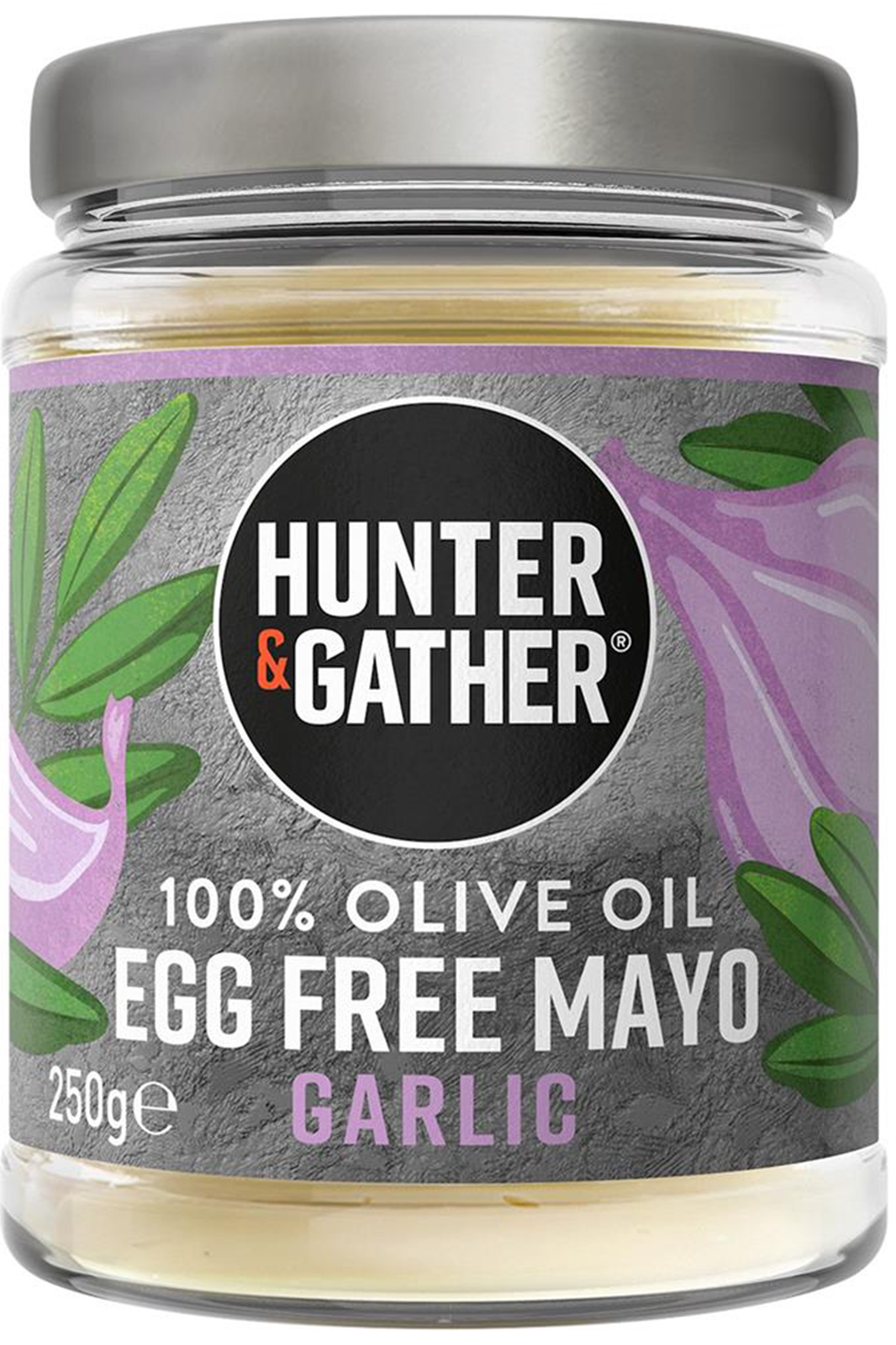 Egg Free Olive Oil Garlic Mayo 250g (Hunter and Gather) | Healthy Supplies