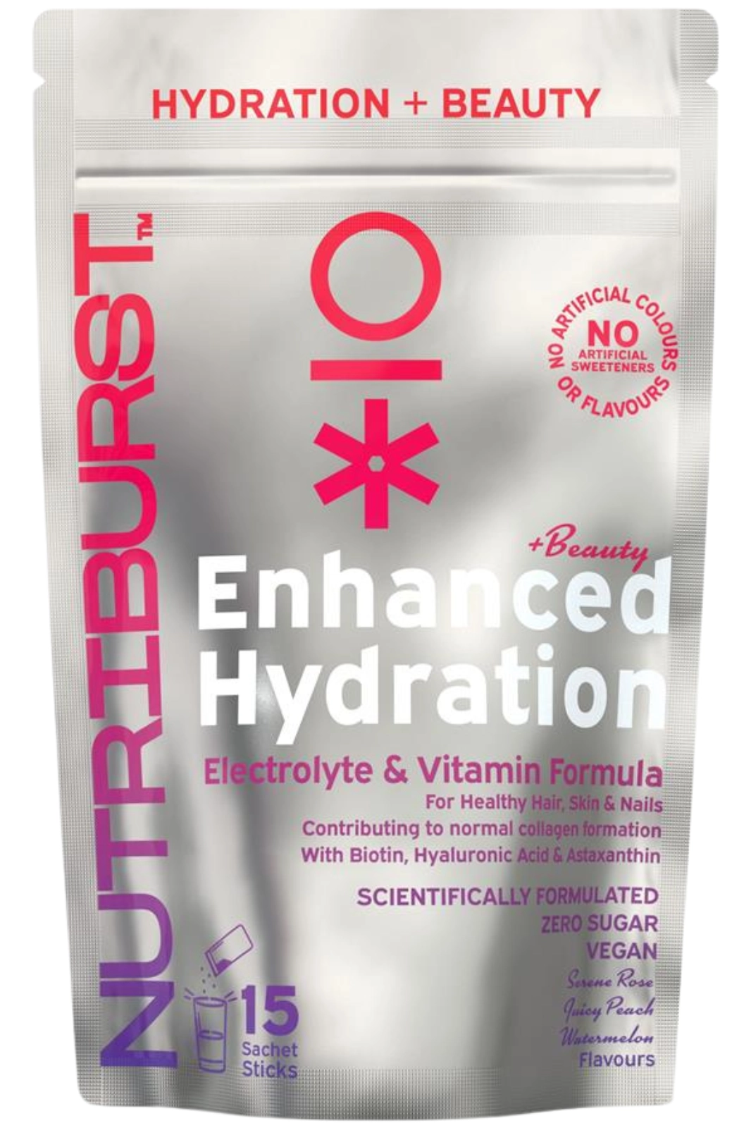 Enhanced Hydration + Beauty Mixed Fruit Flavour 15 Sachets (Nutriburst ...