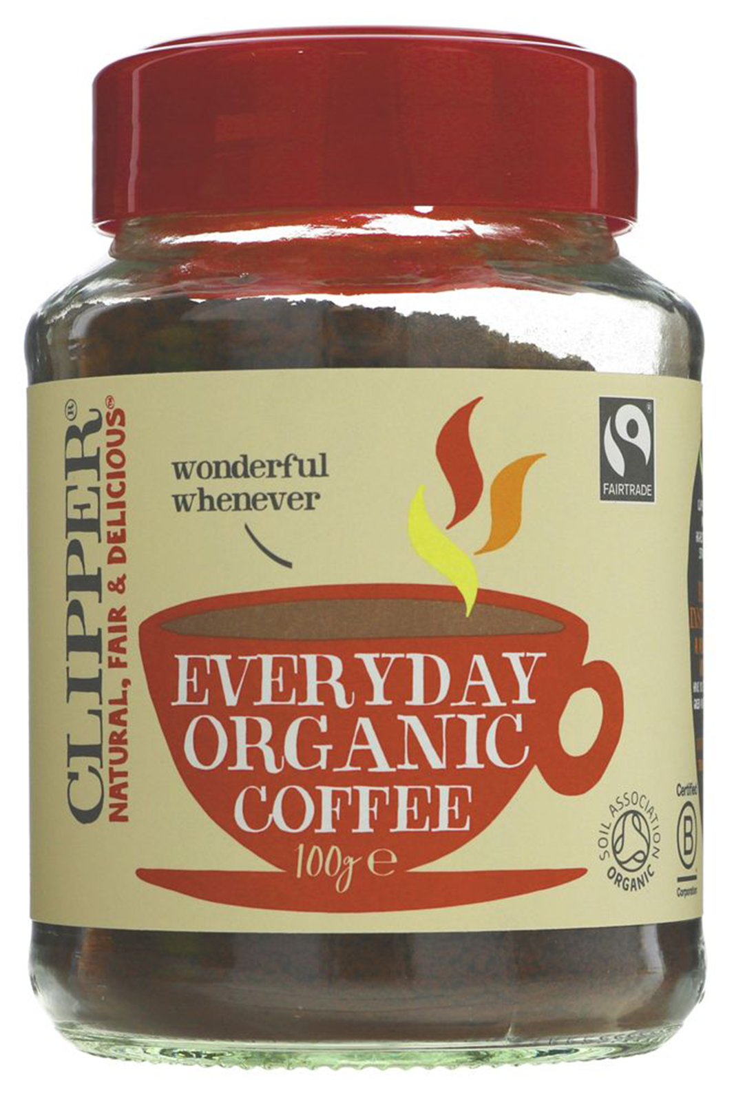 Organic Rich Roast Everyday Instant Coffee 100g (Clipper) | Healthy ...