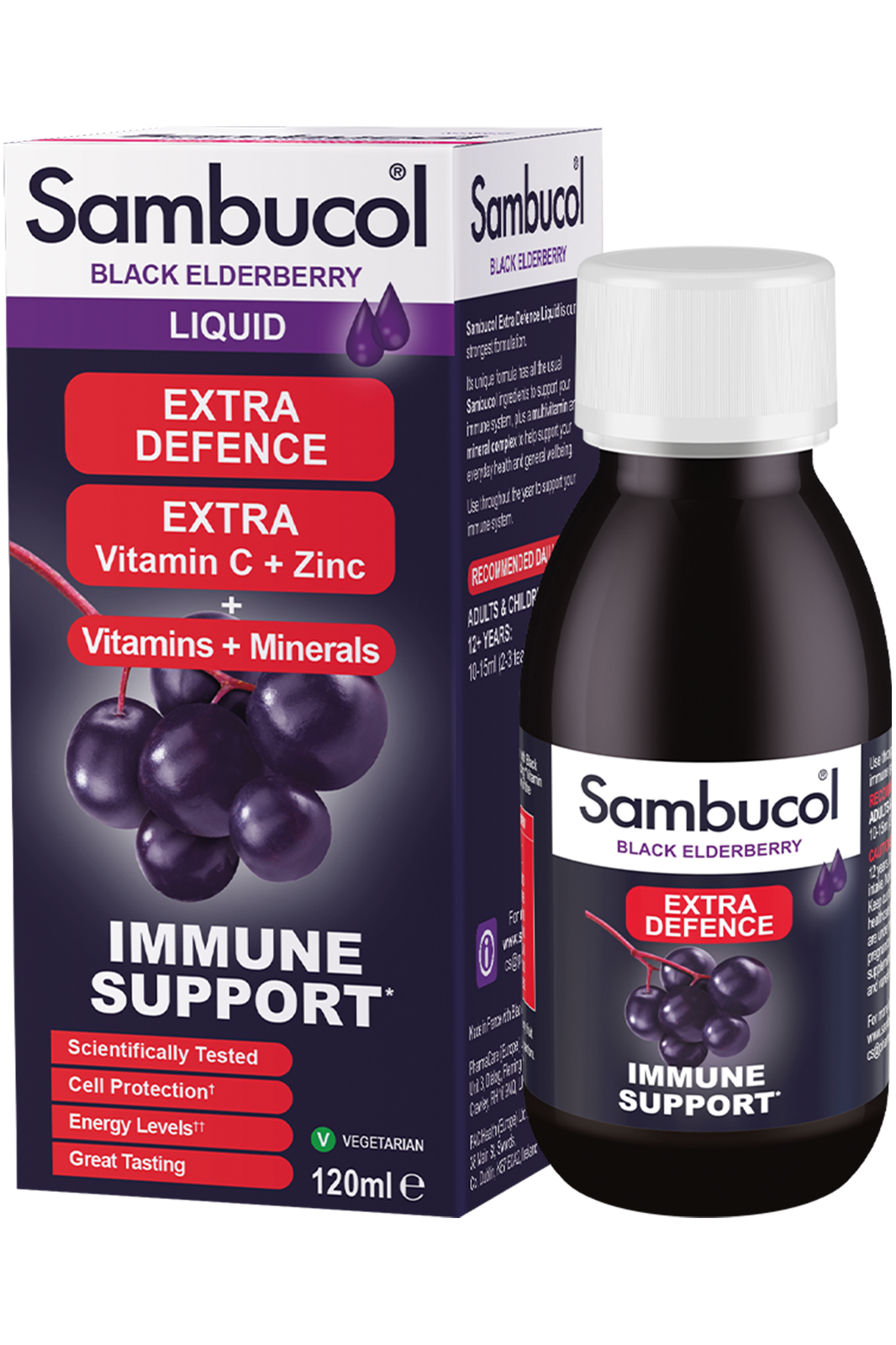 Extra Defence Liquid 120ml (Sambucol) | Healthy Supplies