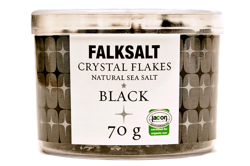 Black Crystal Sea Salt Flakes 70g (Falksalt) | Healthy Supplies