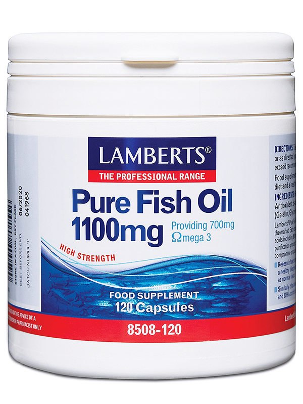 Pure Fish Oil 1100mg, 120 Capsules (Lamberts) | Healthy Supplies