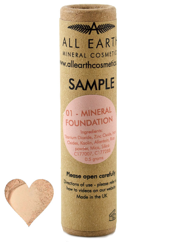 Mineral Foundation shade 01 Sample (All Earth Mineral Cosmetics ...