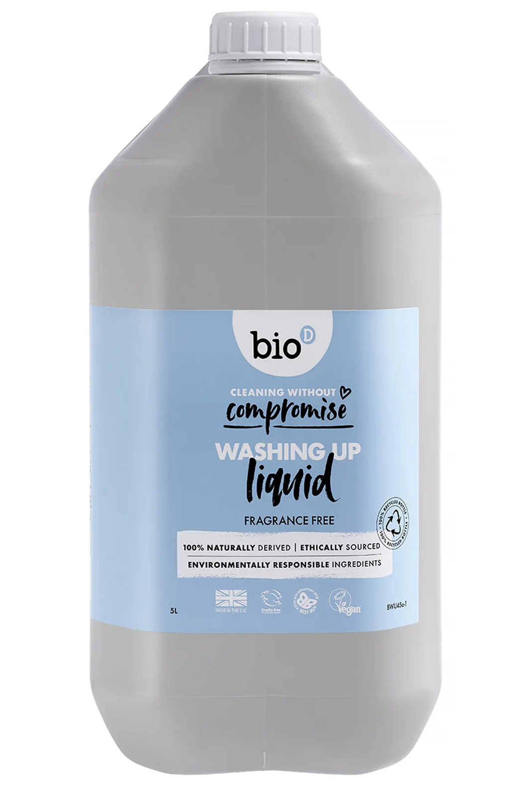 Fragrance Free Washing Up Liquid 5L (Bio-D) | Healthy Supplies
