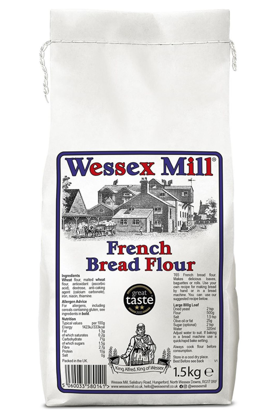 French Bread Flour 1.5kg (Wessex Mill) | Healthy Supplies