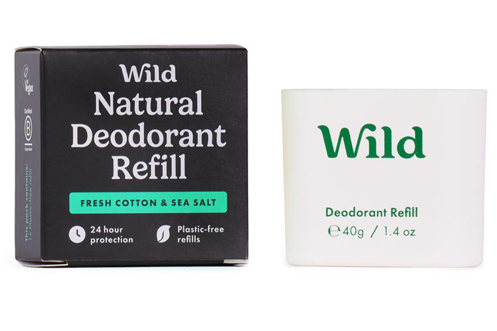 Men's Fresh Cotton & Sea Salt Refill 40g (Wild) | Healthy Supplies