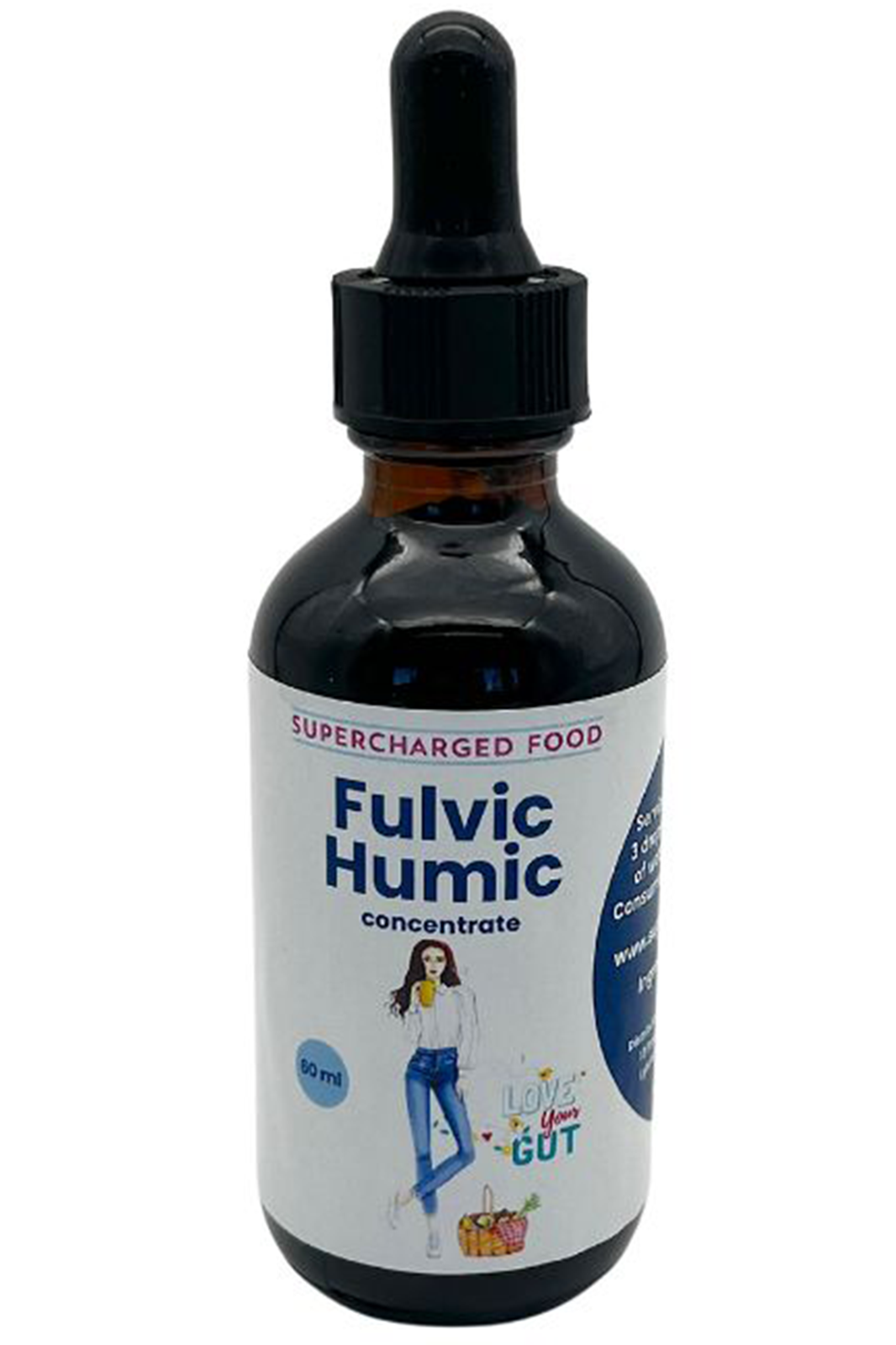 Love Your Gut Fulvic Humic Concentrate Drops 60ml (Supercharged Food ...