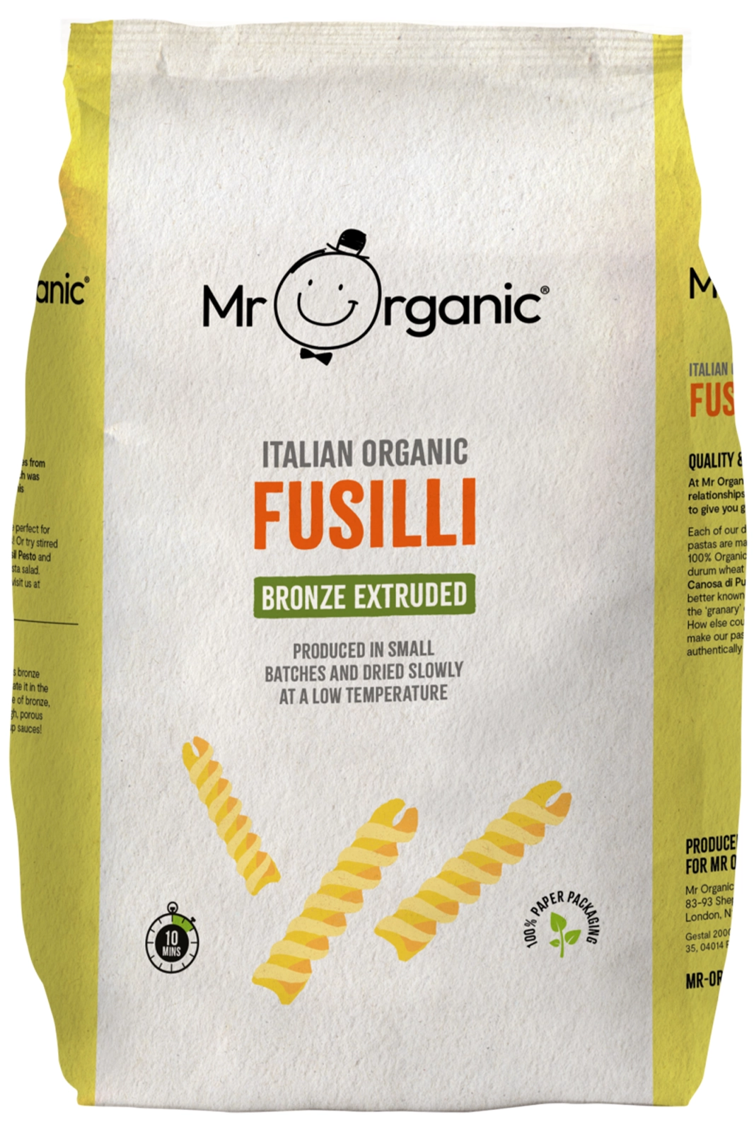 Organic Fusilli Pasta 500g (Mr Organic) | Healthy Supplies