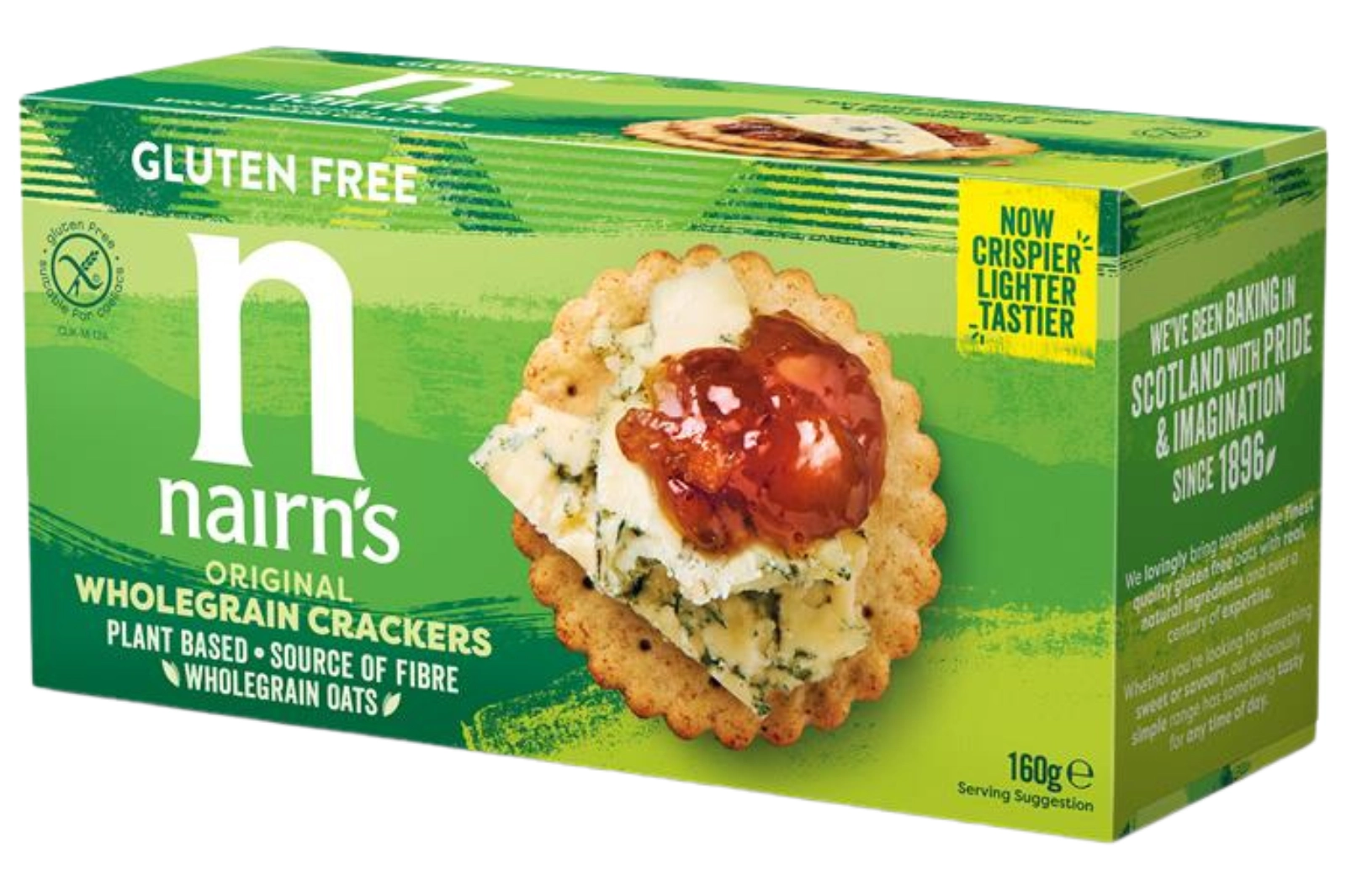Gluten Free Original Wholegrain Crackers 160g (Nairn's) | Healthy Supplies