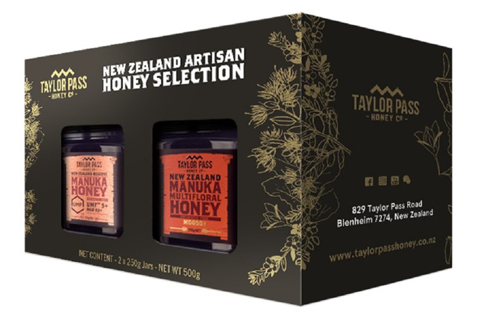 New Zealand Artisan Honey Selection 2 x 250g (Taylor Pass Honey ...