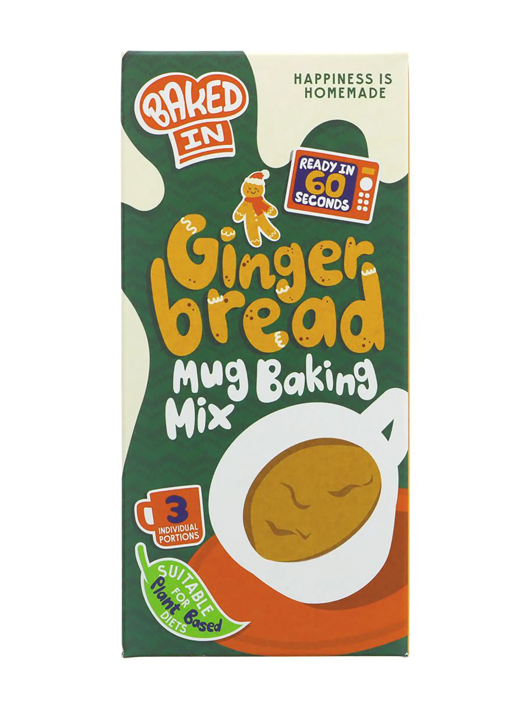 Gingerbread Mug Cake Mix 150g (Bakedin) | Healthy Supplies