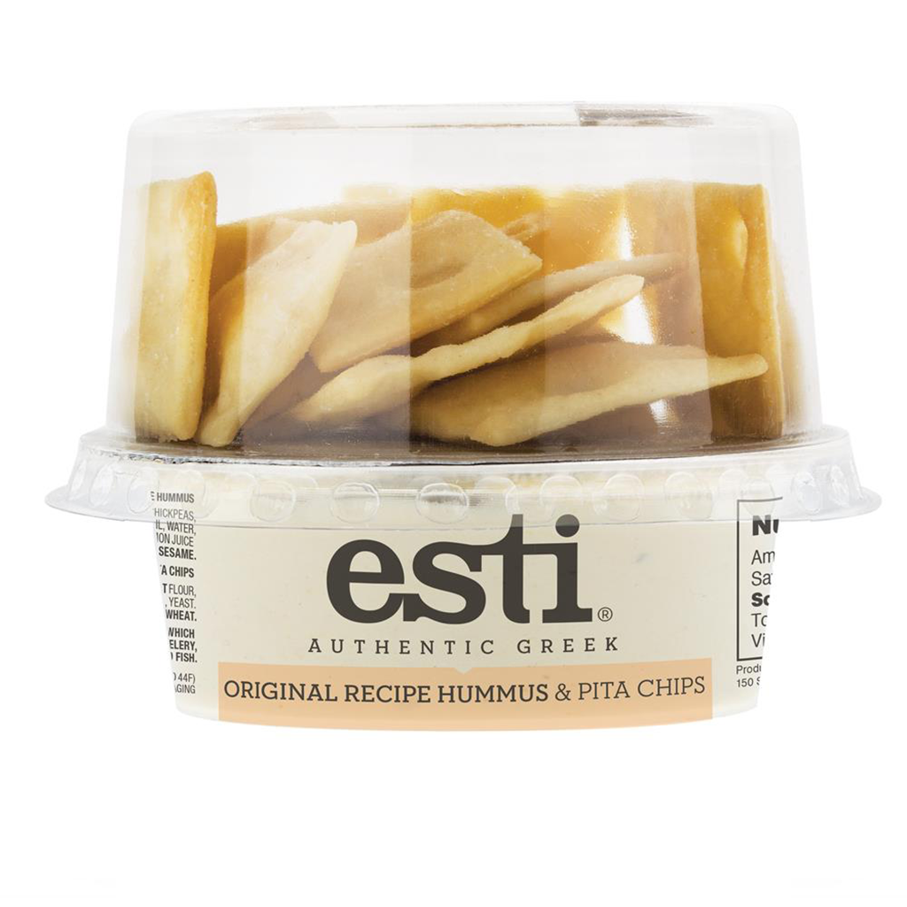 Grab and Go Original Hummus with Pita Chips 130g (Esti) | Healthy Supplies