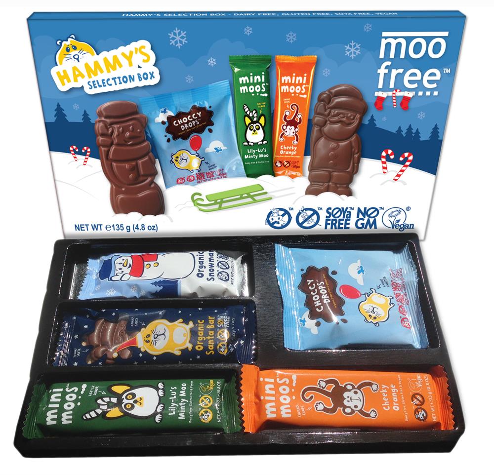 Hammy's Dairy-Free Chocolate Selection Box 135g, Organic (Moo Free ...