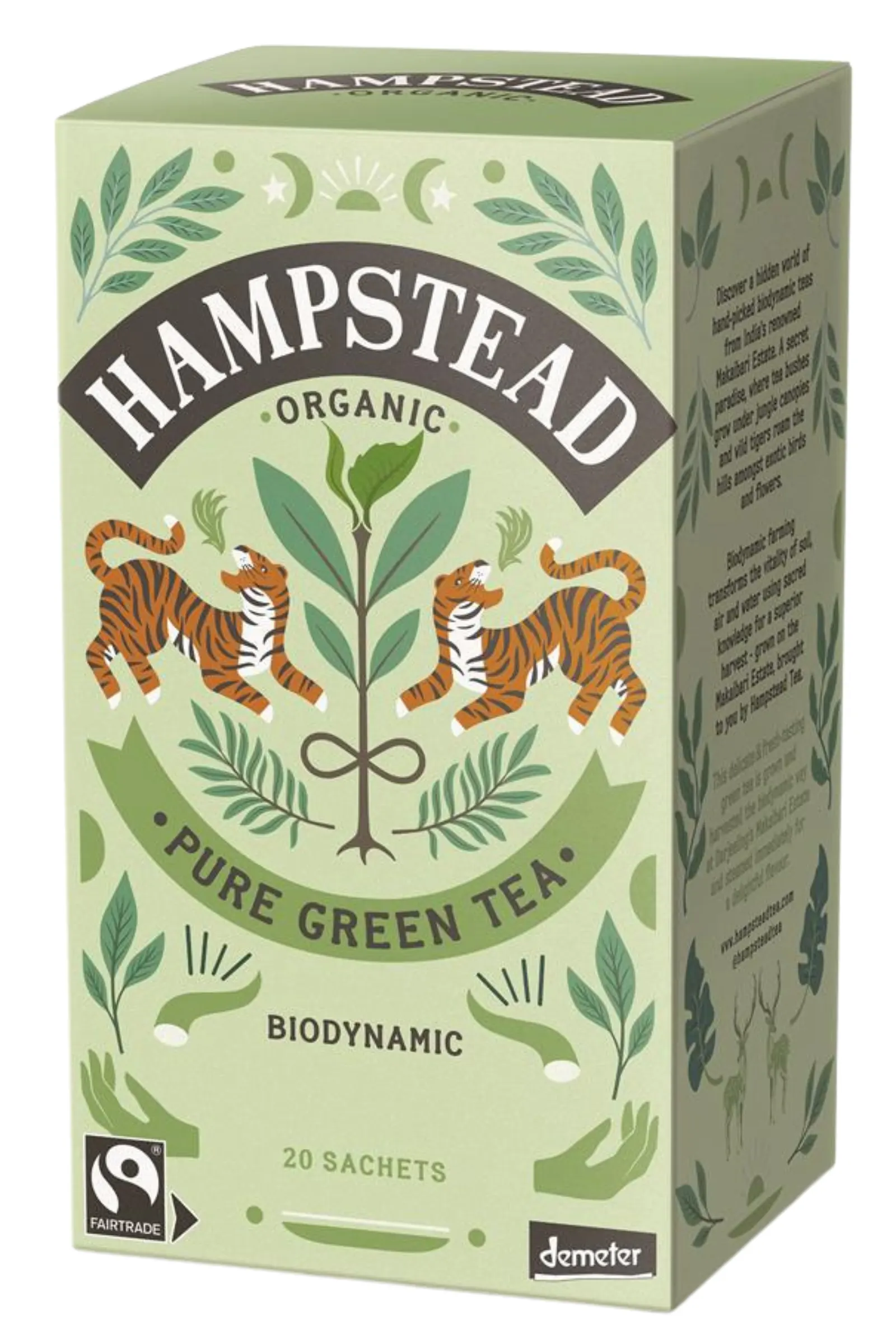 Organic Green Tea 20 Sachets 40g (Hampstead Tea) | Healthy Supplies