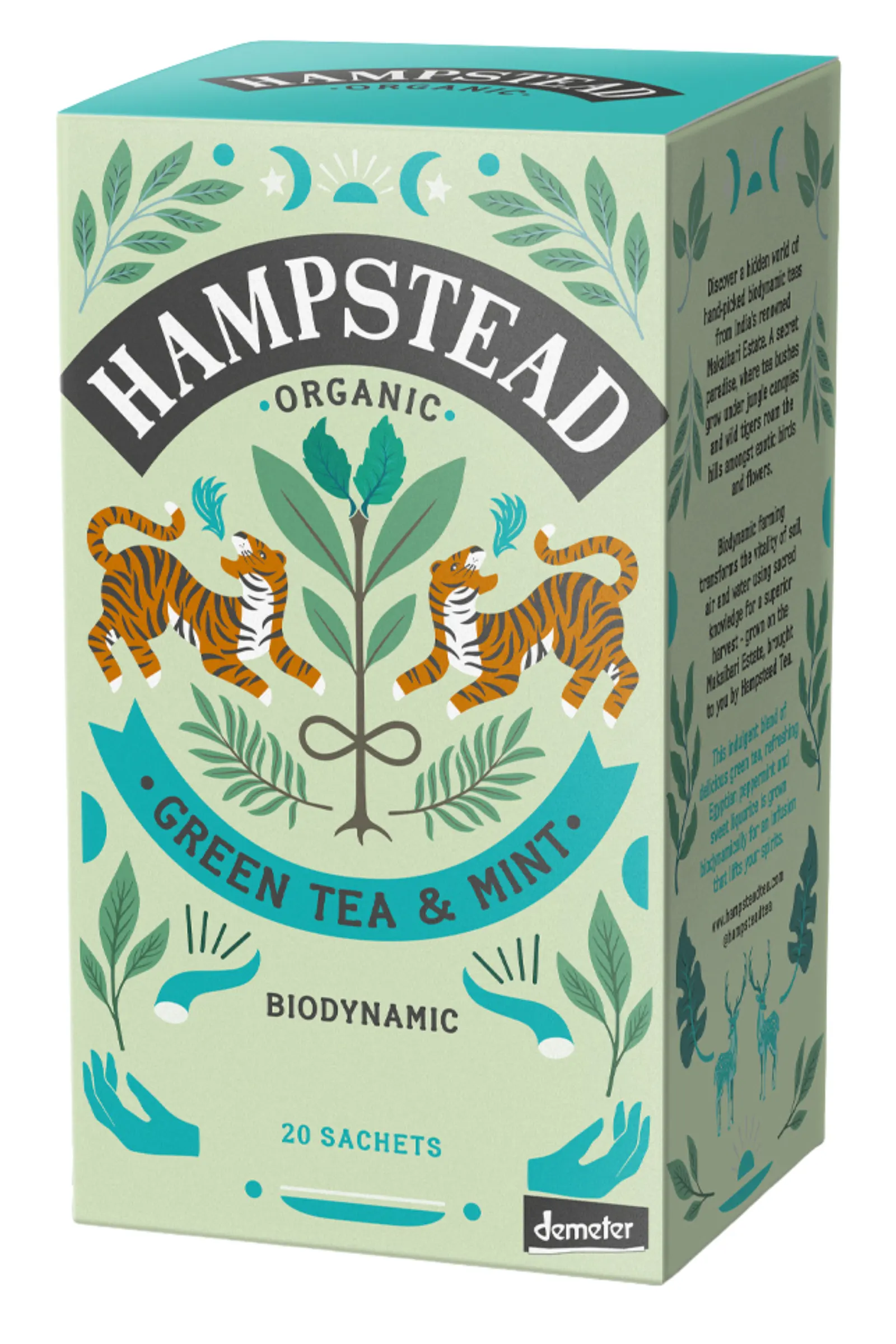 Organic Mint Green Tea 20 Sachets 40g (Hampstead Tea) | Healthy Supplies