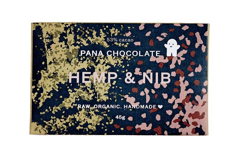 Hemp & Nib 53% Cacao Bar, Organic 45g (Pana Chocolate) | Healthy Supplies